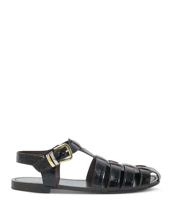 Maje Multi-strap Leather Sandals - Brown