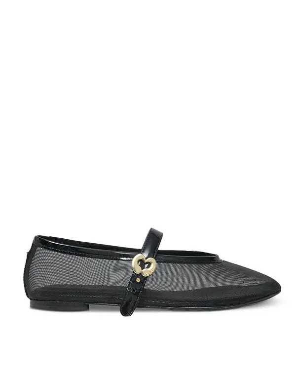 Maje Mesh Ballet Flats