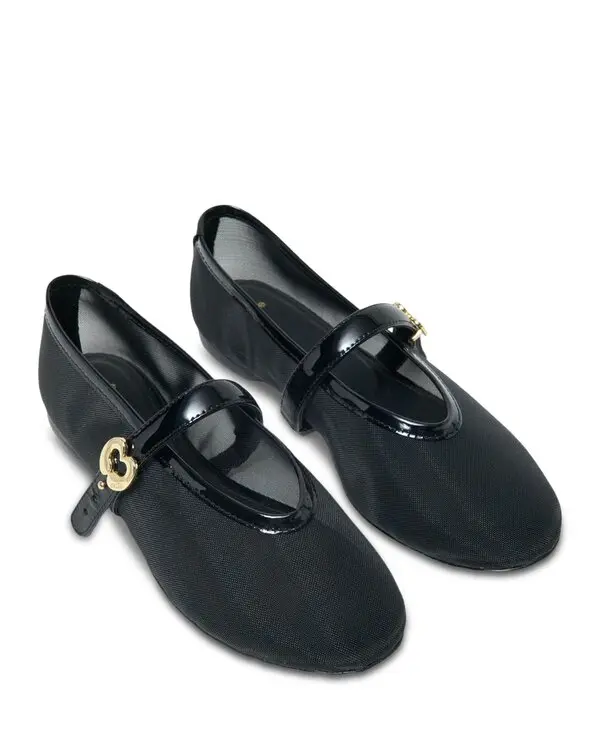 Maje Mesh Ballet Flats