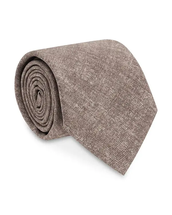 Boggi Milano Melange Classic Textured Tie - Taupe