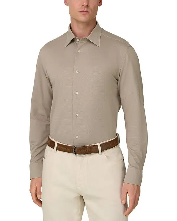 Boggi Milano Regular Fit Japanese Jersey Shirt