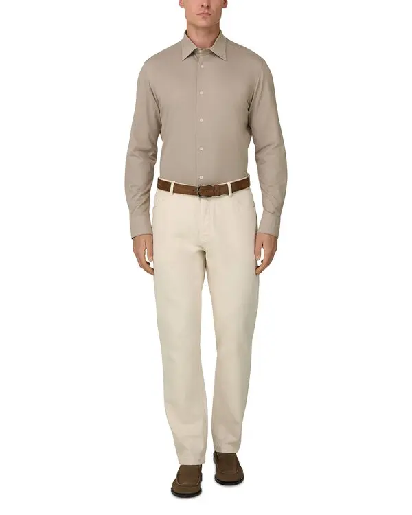 Boggi Milano Regular Fit Japanese Jersey Shirt