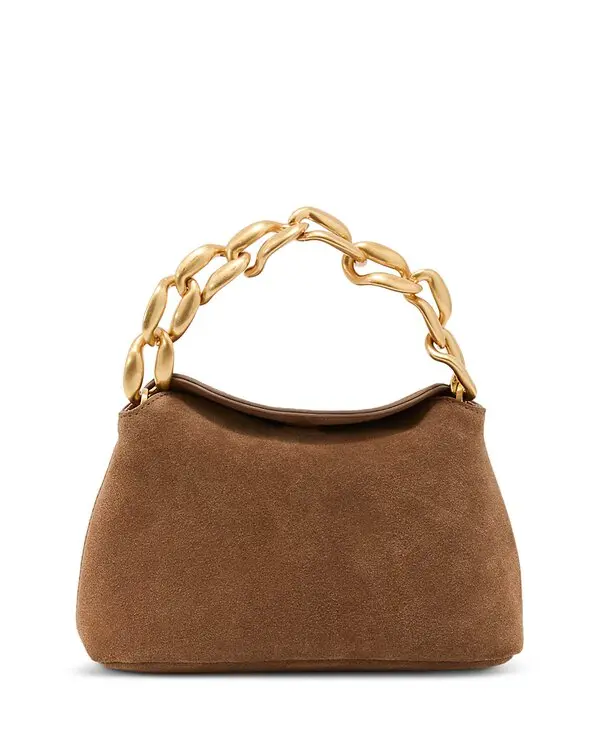 REISS Suede Chain Handle Bag