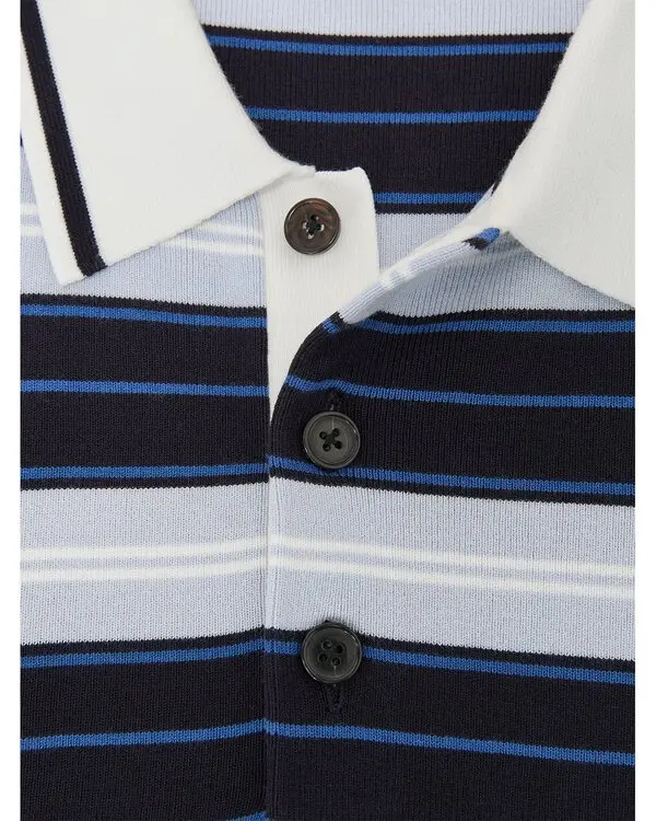 REISS Relaxed Fit Stripe Polo Shirt