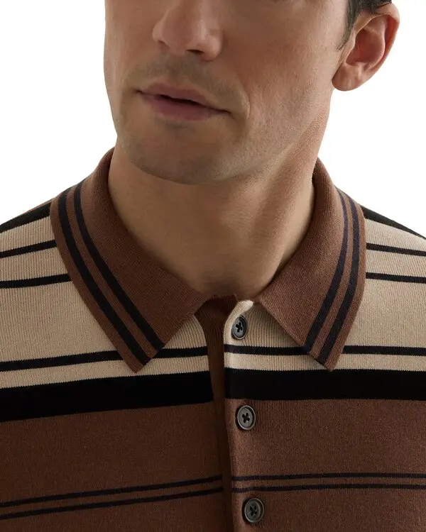 REISS Relaxed Fit Stripe Polo Shirt