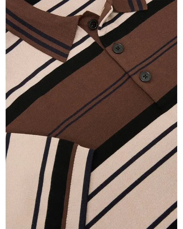 REISS Relaxed Fit Stripe Polo Shirt
