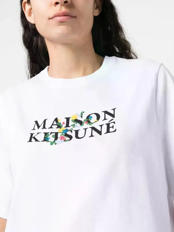 Maison Kitsuné Logo-print Cotton T-shirt
