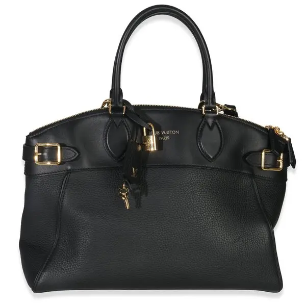 LOUIS VUITTON Grained Calfskin Monogram Vendome Mm - Black