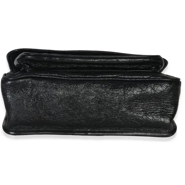 Saint Laurent Matelasse Niki Chain Satchel Crinkled Calfskin - Black