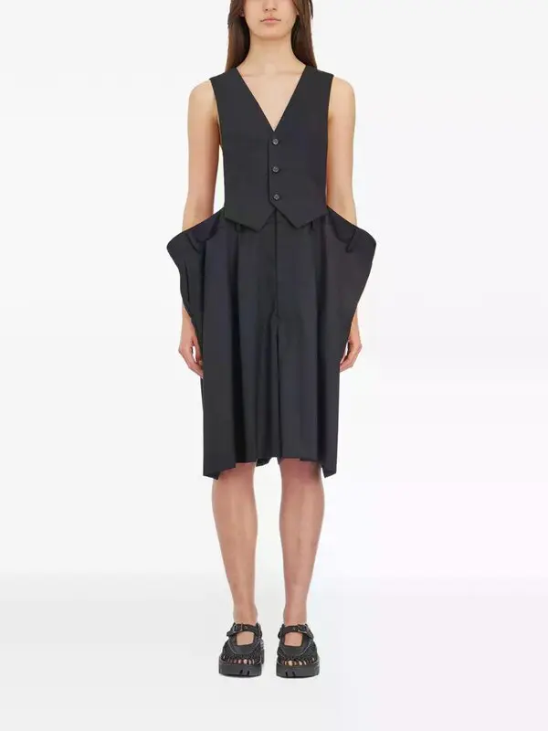 Comme Des Garçons Wool Playsuit - Black