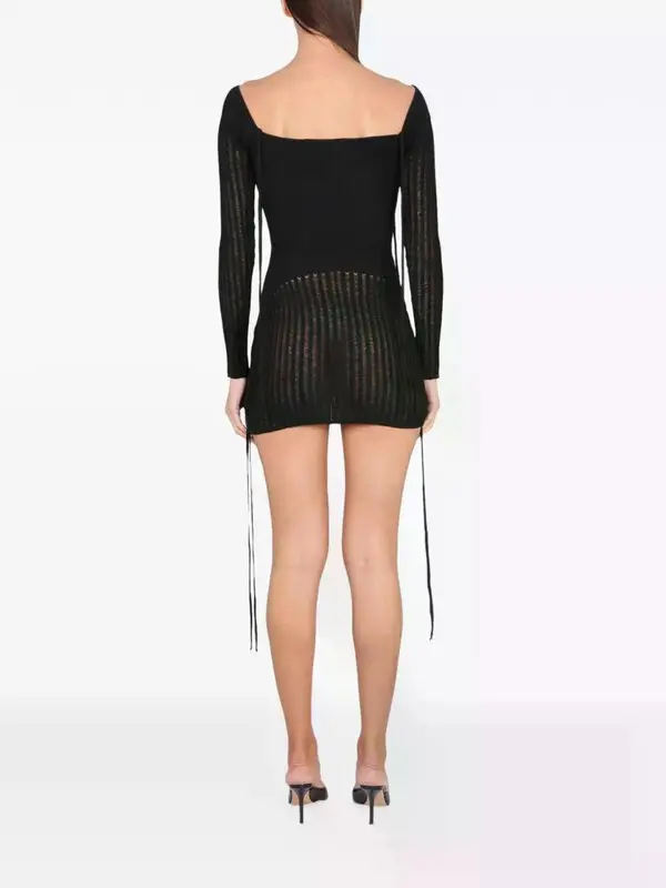 ANDREĀDAMO Cutout Long-sleeve Mini Dress