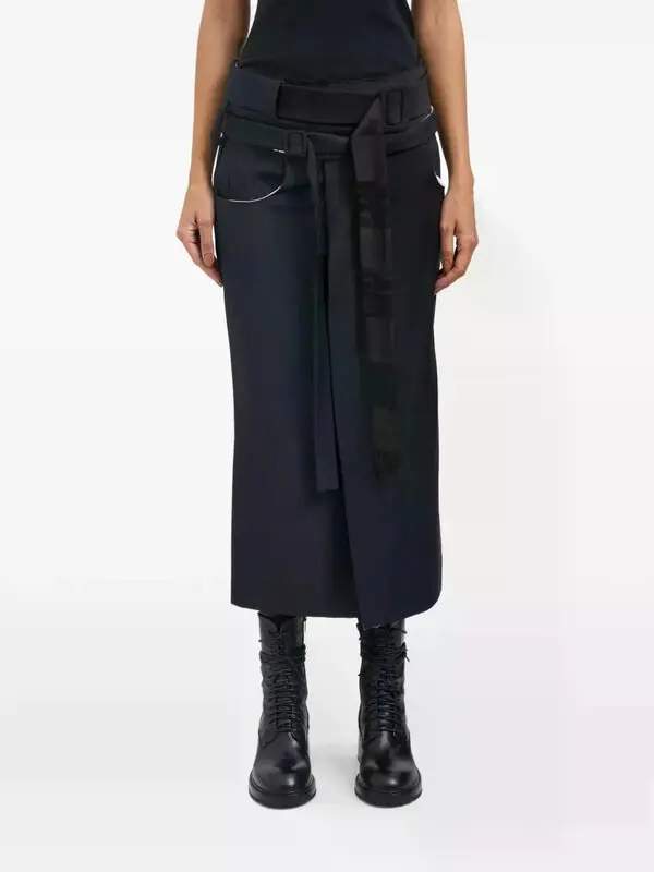 ALESSANDRA MARCHI Midi Skirt With Belt