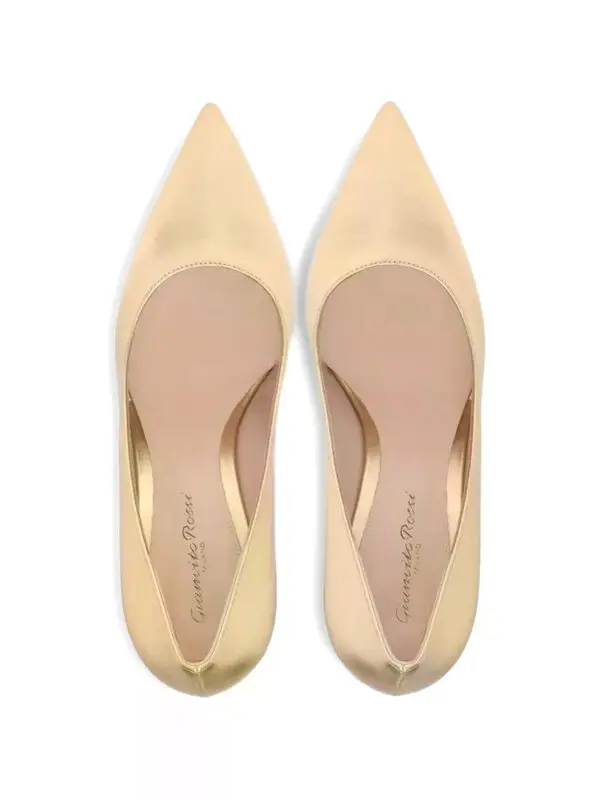 GIANVITO ROSSI Metallic Leather Pumps