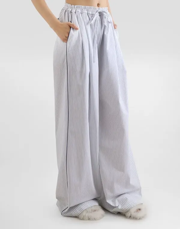 Dolce & Gabbana Striped Poplin Trousers - Multicolor