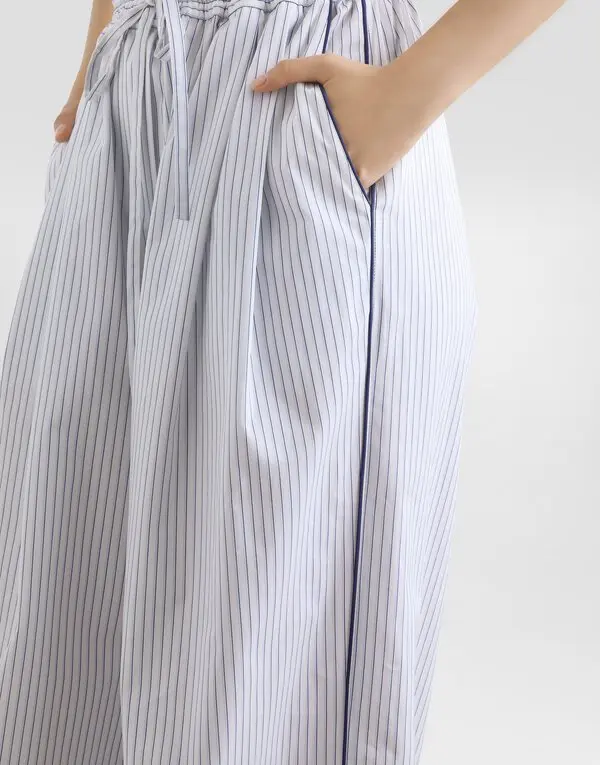 Dolce & Gabbana Striped Poplin Trousers - Multicolor