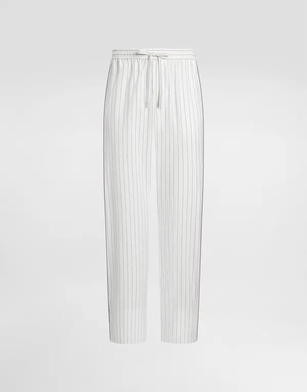 Dolce & Gabbana Striped Poplin Trousers - Multicolor