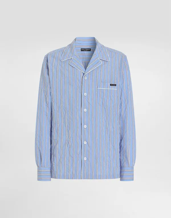 Dolce & Gabbana Crinkled Striped Fabric Vanity Shirt - Multicolor
