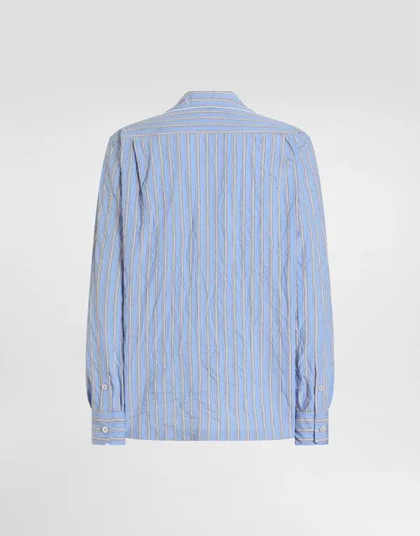 Dolce & Gabbana Crinkled Striped Fabric Vanity Shirt - Multicolor