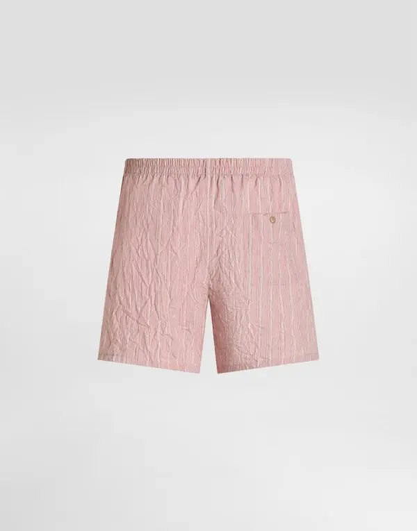 Dolce & Gabbana Boxer Shorts In Crinkled Striped Fabric - Multicolor