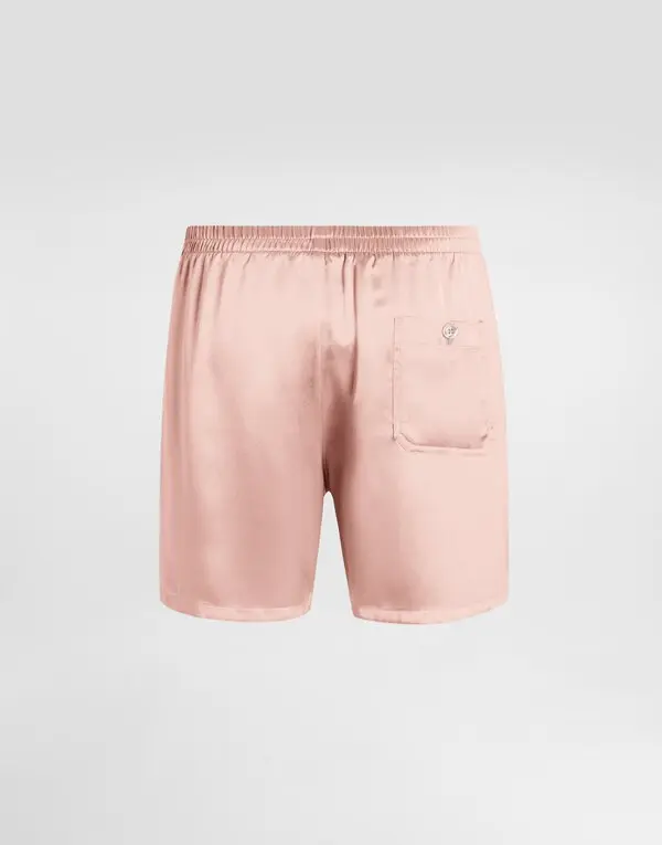 Dolce & Gabbana Silk Satin Boxer Shorts - Brown