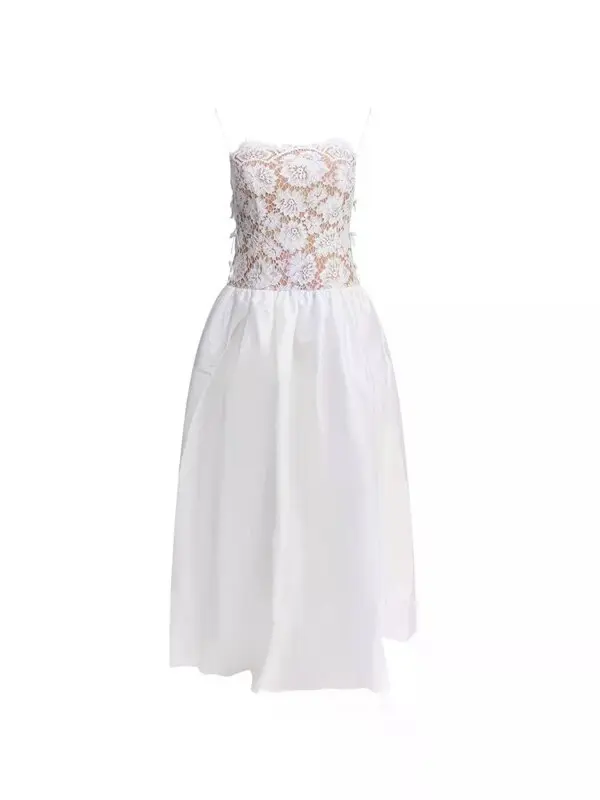 SELF-PORTRAIT Lace-detail Midi Dress