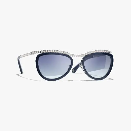Chanel Cat Eye Sunglasses - Blue