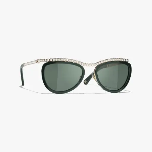 Chanel Cat Eye Sunglasses - Green