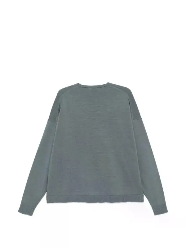 ALYSI Tonal Panelled Sweater - Blue