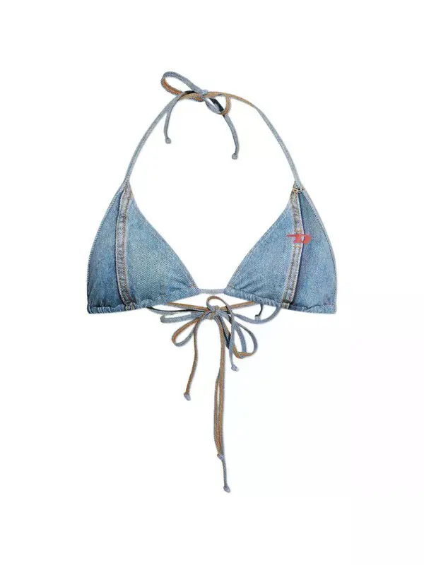 DIESEL® Denim-effect Bikini Top - Blue