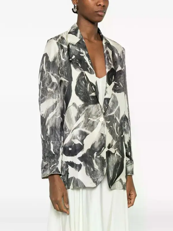 ALYSI Monopetto Floral Jacket - White