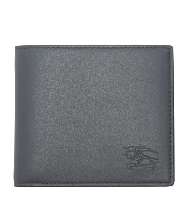 Burberry Leather Check Pop Bi-fold Wallet - Blue