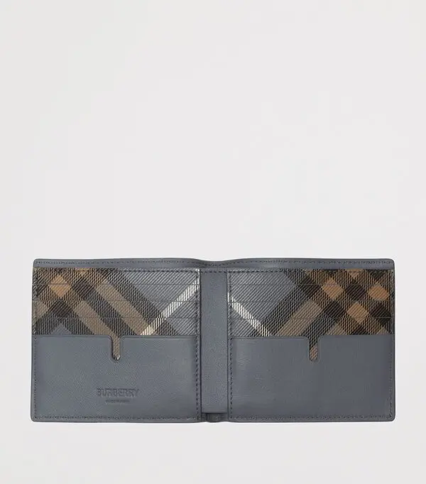 Burberry Leather Check Pop Bi-fold Wallet