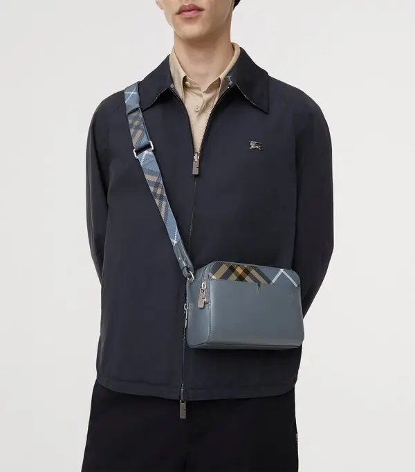 Burberry Leather Cross-body Bag - Blue