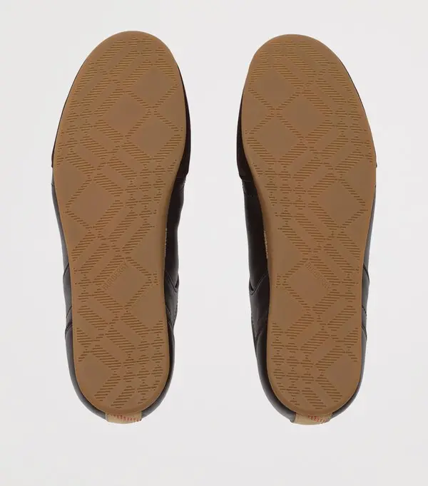Burberry Knight Runner Leather Sneakers - Brown