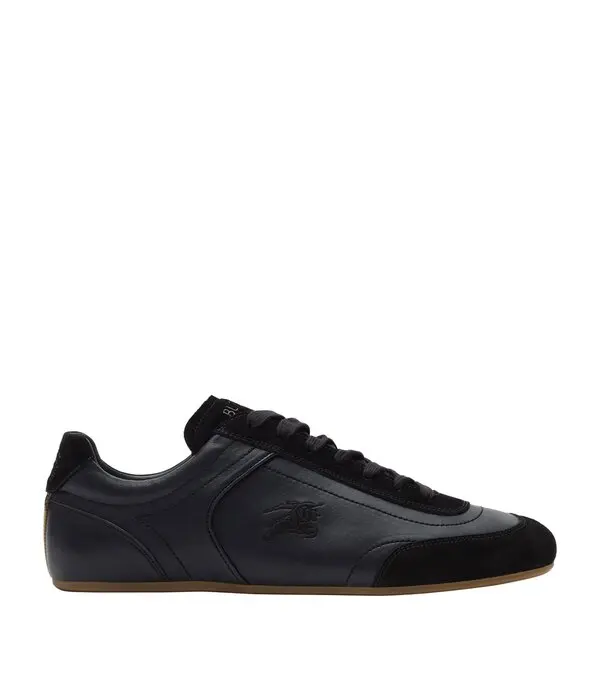 Burberry Leather Knight Runner Sneakers - Black