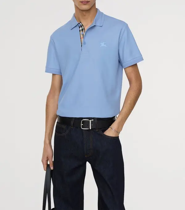 Burberry Cotton Polo Shirt - Blue