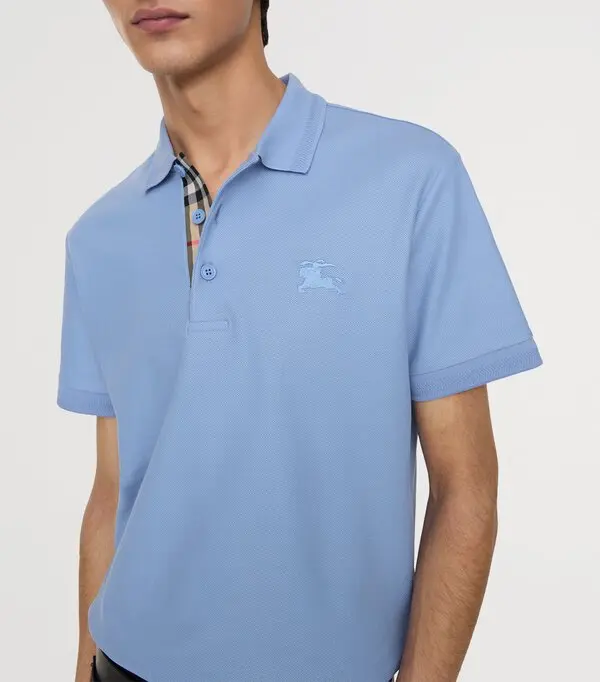 Burberry Cotton Polo Shirt - Blue