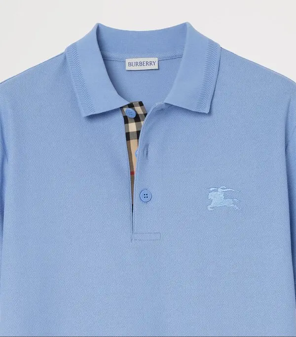 Burberry Cotton Polo Shirt - Blue