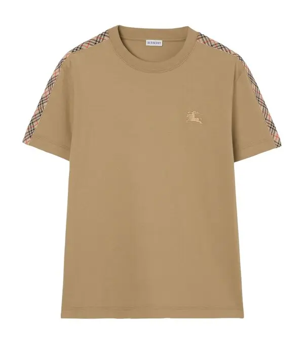 Burberry Check-trim T-shirt - Beige
