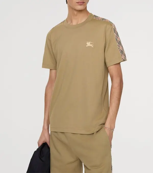 Burberry Check-trim T-shirt - Beige
