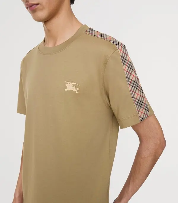 Burberry Check-trim T-shirt - Beige