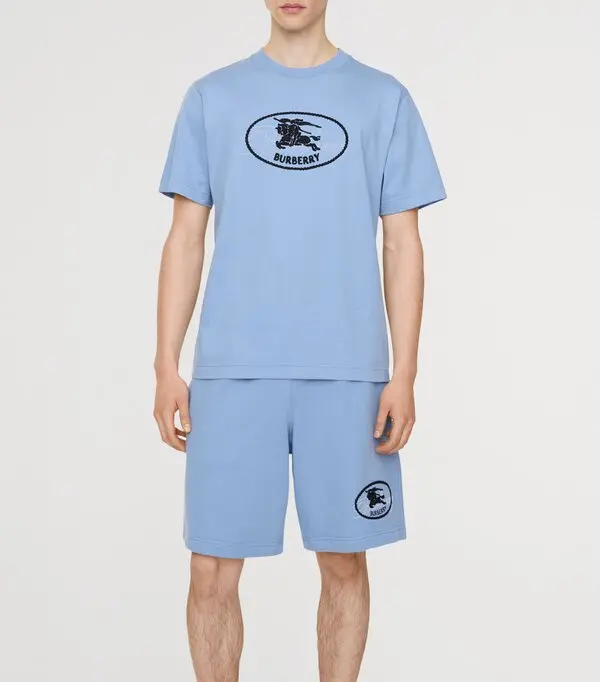 Burberry Equestrian Knight Sweatshorts - Blue