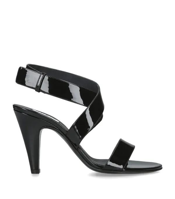 Alaïa Patent Leather Cone Sandals 90 - Black