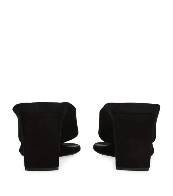 Alaïa Suede Cube Wedge Sandals 75 - Black