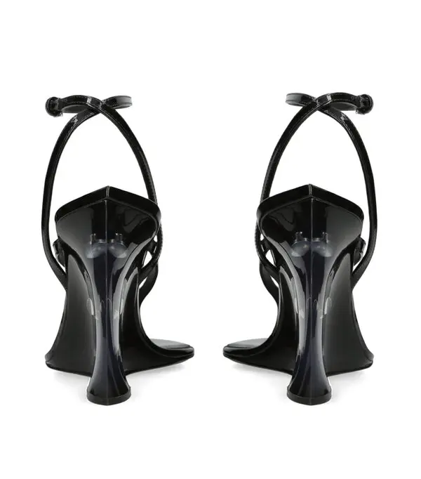 Alaïa Patent Leather Wedge Sandals