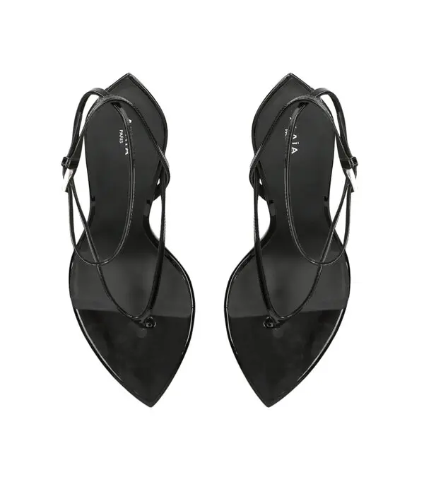 Alaïa Patent Leather Wedge Sandals