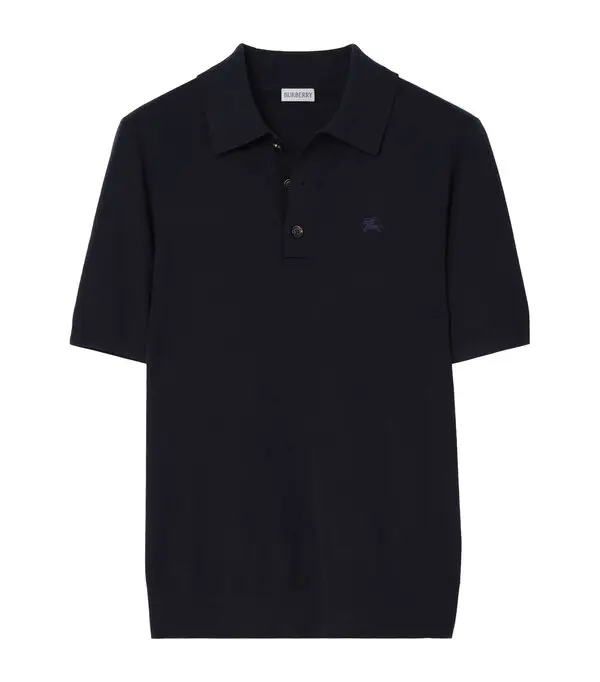 Burberry Cashmere Polo Shirt - Navy