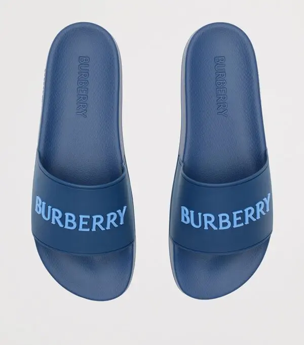 Burberry Logo Slides - Blue