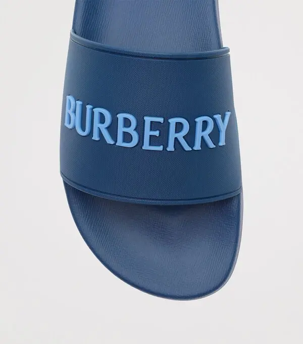 Burberry Logo Slides - Blue