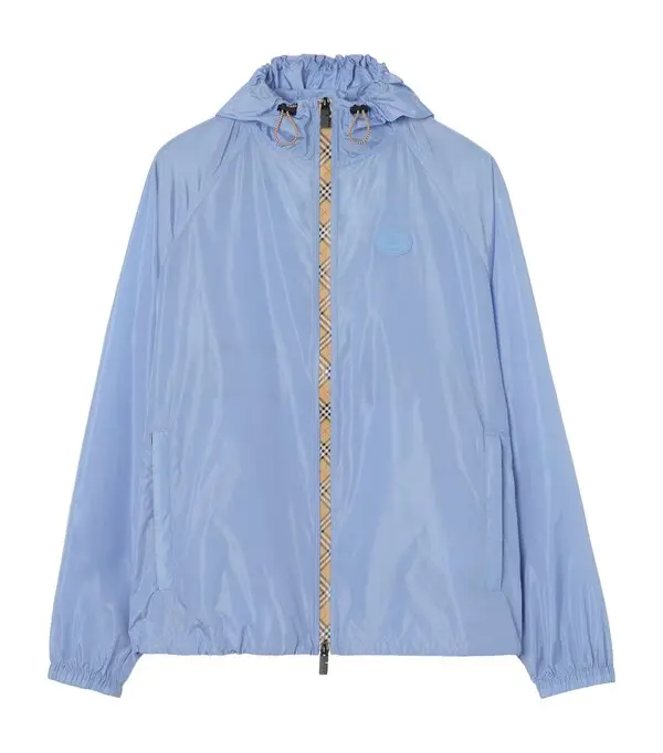 Burberry Nylon Jacket With Check Tape Detail